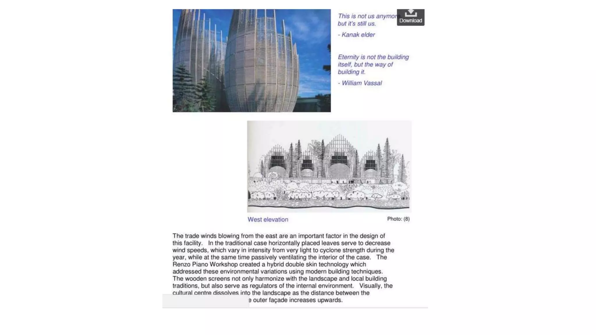 Jean Marie Tjibaou Cultural Center case study | PPTX