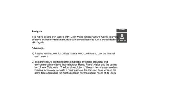 Jean Marie Tjibaou Cultural Center case study | PPTX