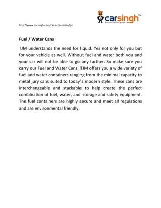 TJM Car Accessories | PDF