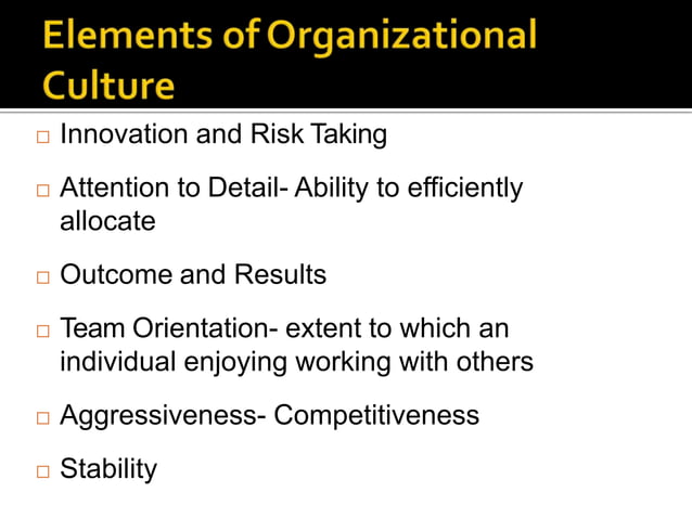 Organization Culture and Ethics | PPTX