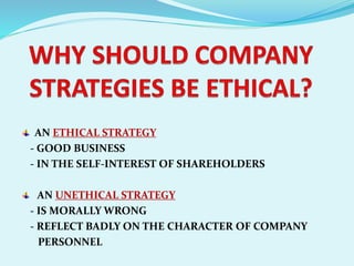 Strategic management-linking of strategy with ethics and social ...
