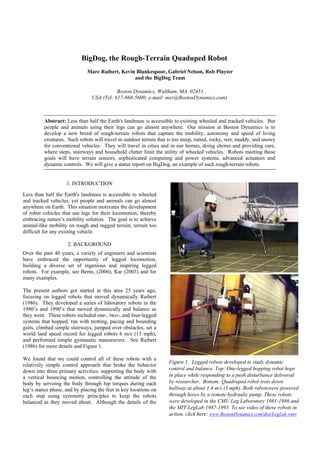 A Paper that Summarizes the BigDog Program | PDF | Robotics | Technology & Computing