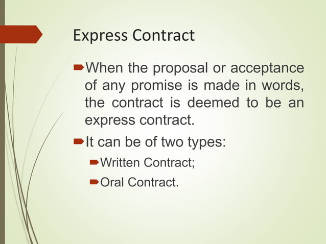 Classification of Contract | PPTX