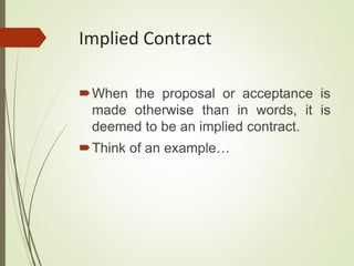 Classification of Contract | PPTX