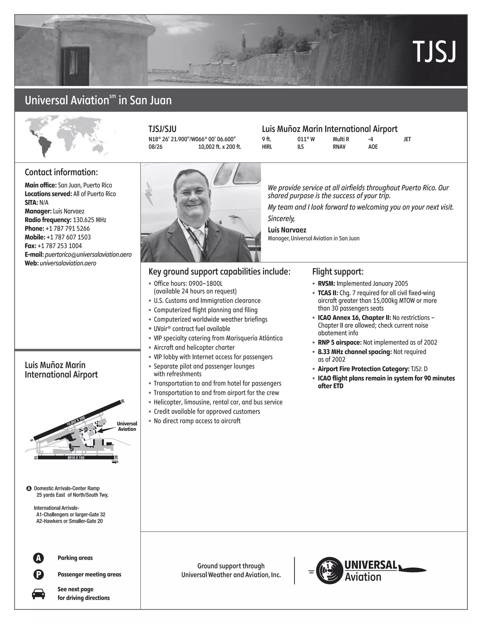 TJSJ FBO Ground Handling Agent in San Juan, Puerto Rico - Luis Munoz ...