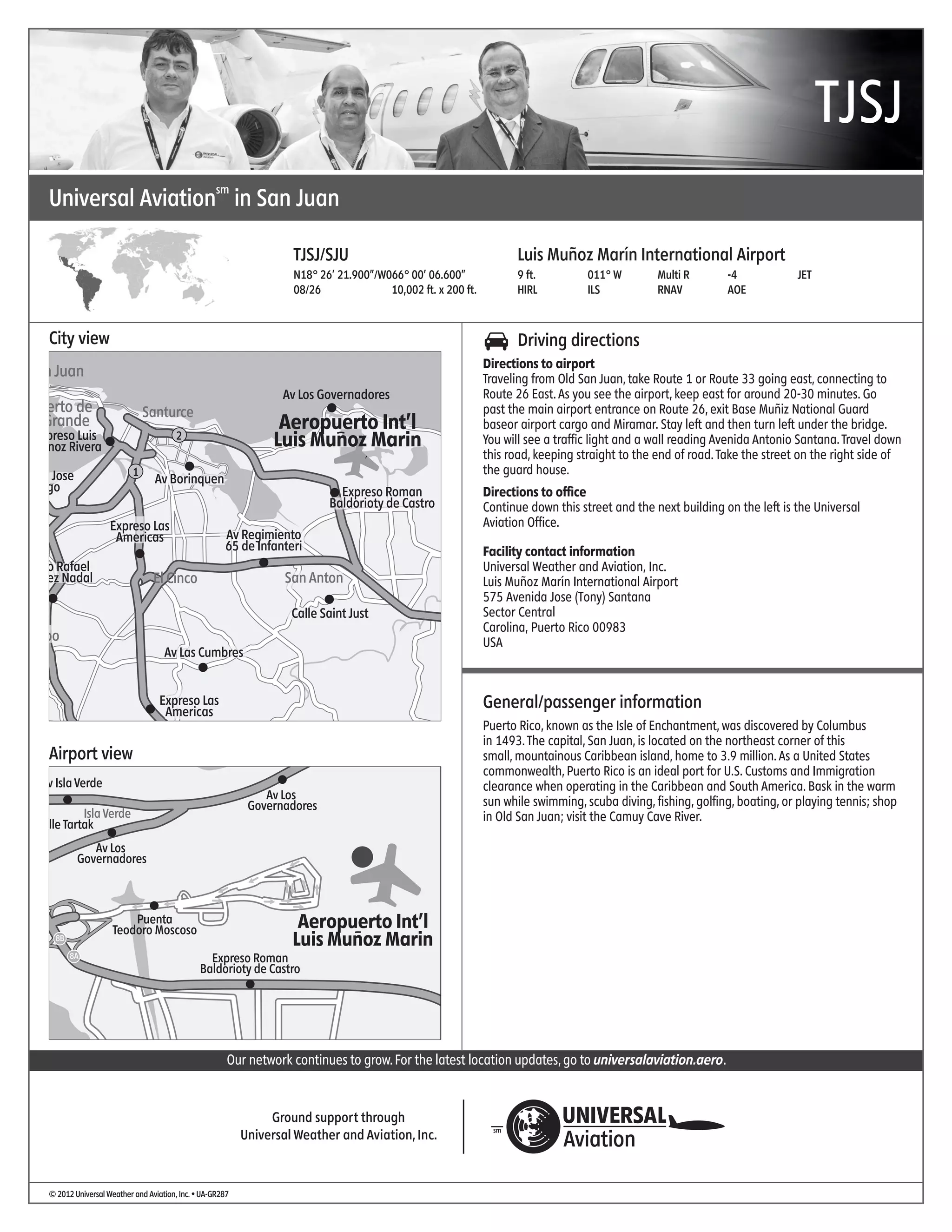 TJSJ FBO Ground Handling Agent in San Juan, Puerto Rico - Luis Munoz ...