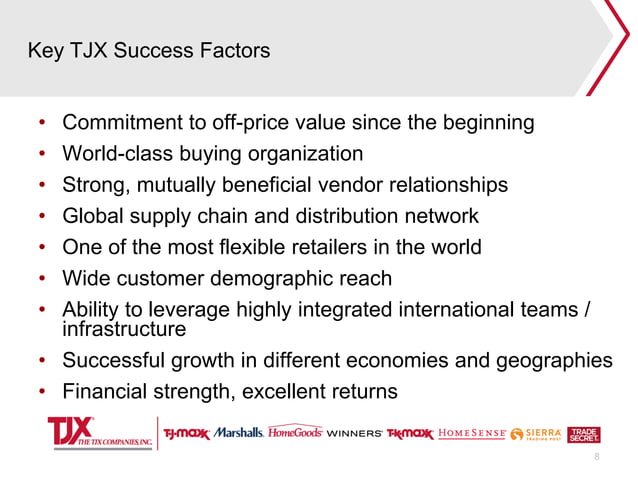 The TJX Companies Inc. - 2016 Background Information | PDF | Retail ...