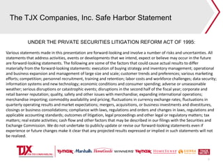 The TJX Companies Inc. - 2016 Background Information | PDF | Retail ...