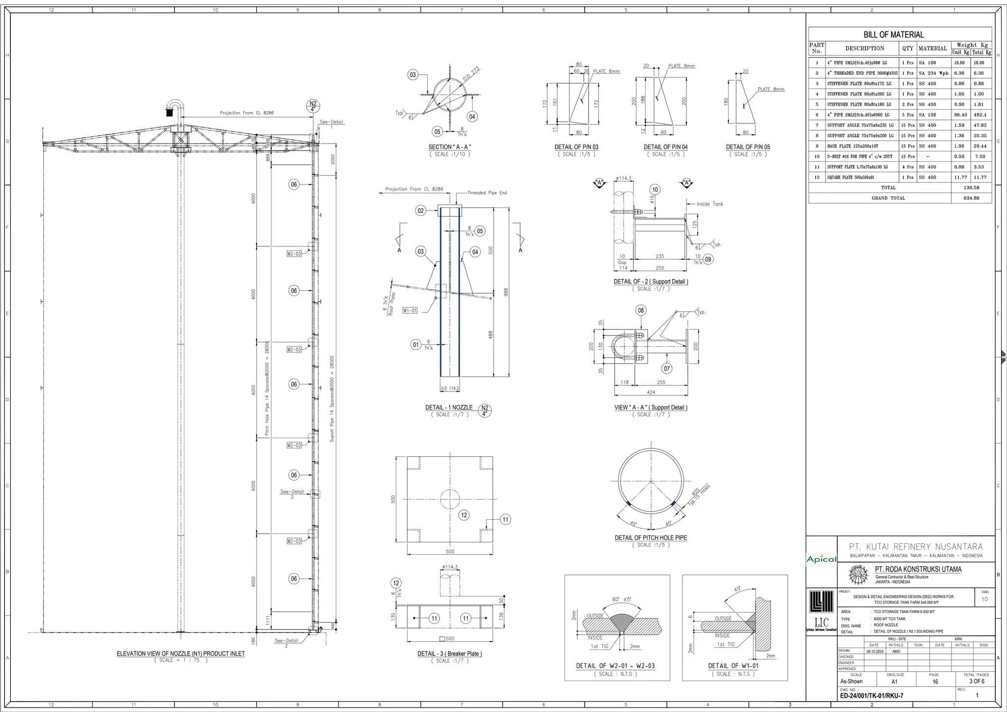 Detail Drawing Design For TCO Storage Tank | PDF