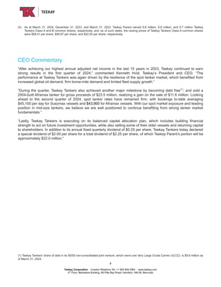 Teekay Corporation Q1-24 Earnings Results | PDF