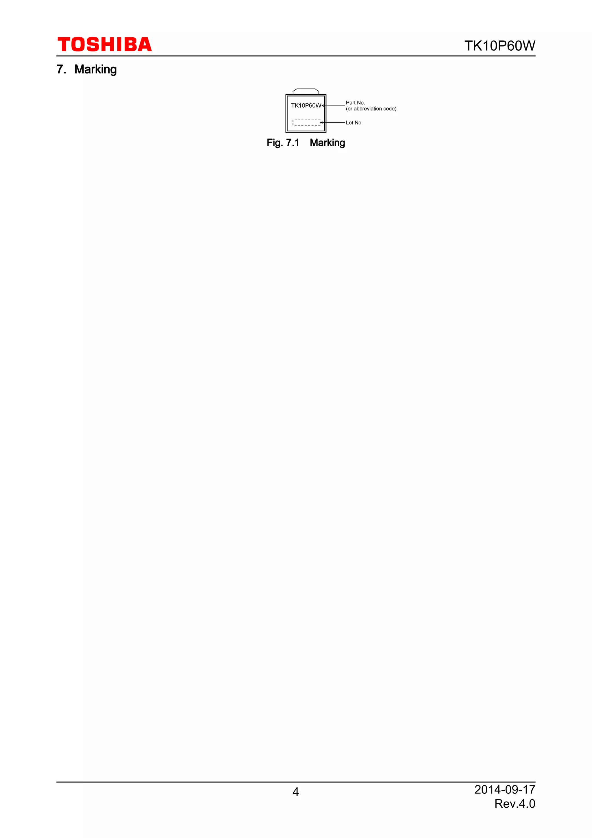 Original N-Channel Mosfet TK10P60 TK10P60W TO-252 New Toshiba | PDF