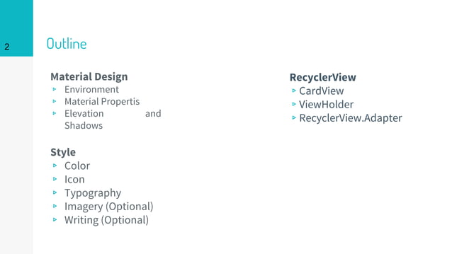 Tk2323 lecture 5 material design & recycler view | PPT