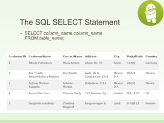 Tk2323 lecture 7 sql | PPT