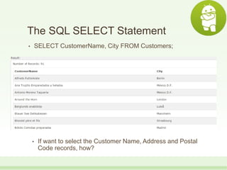 Tk2323 lecture 7 sql | PPT