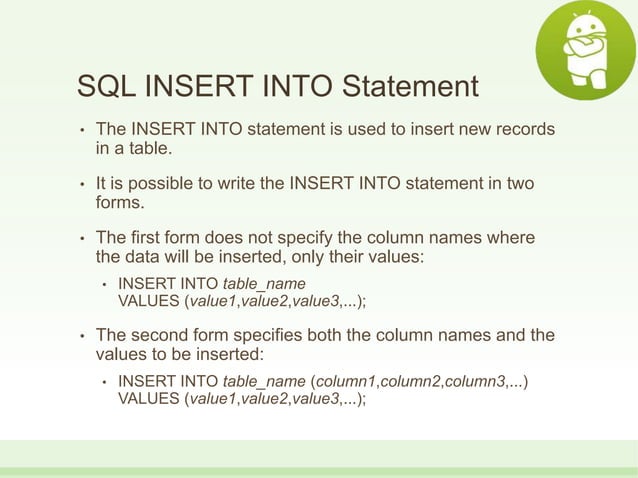 Tk2323 lecture 7 sql | PPT