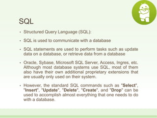 Tk2323 lecture 7 sql | PPT