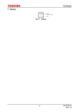 Original N-Channel Mosfet TK7P60W 600V 7A TO-252 New Toshiba | PDF