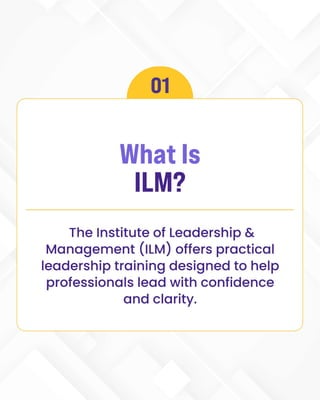 Here’s why ILM training is a game-changer for new leaders. | PDF