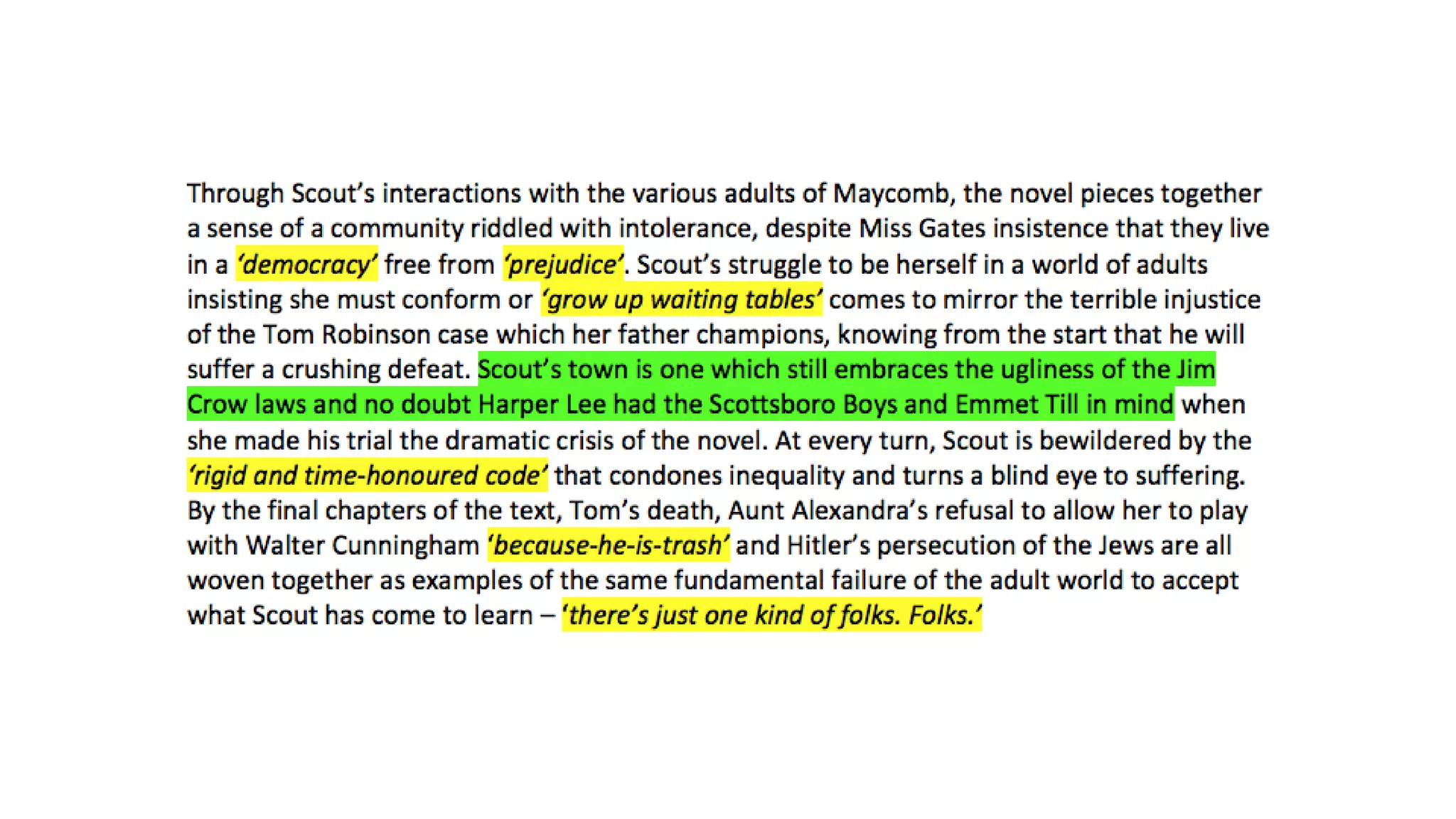 To Kill a Mockingbird - Scout essay | PPT