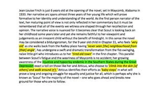 To Kill a Mockingbird - Scout essay | PPT