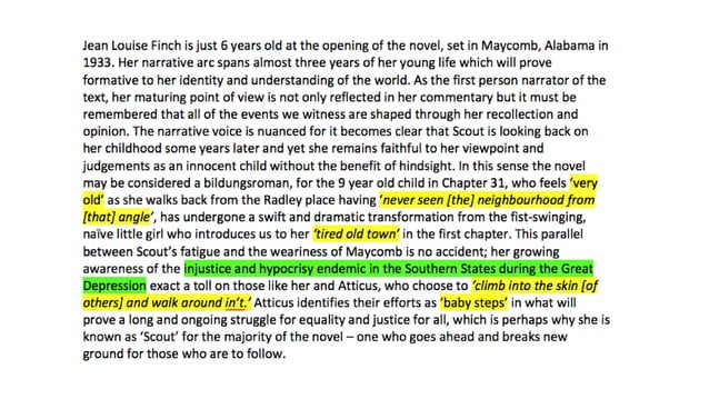 To Kill a Mockingbird - Scout essay | PPT