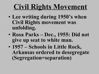 Tkam background pp | PPT