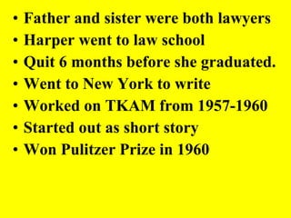 Tkam background pp | PPT