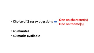 'To Kill a Mockingbird' exam task overview | PPTX