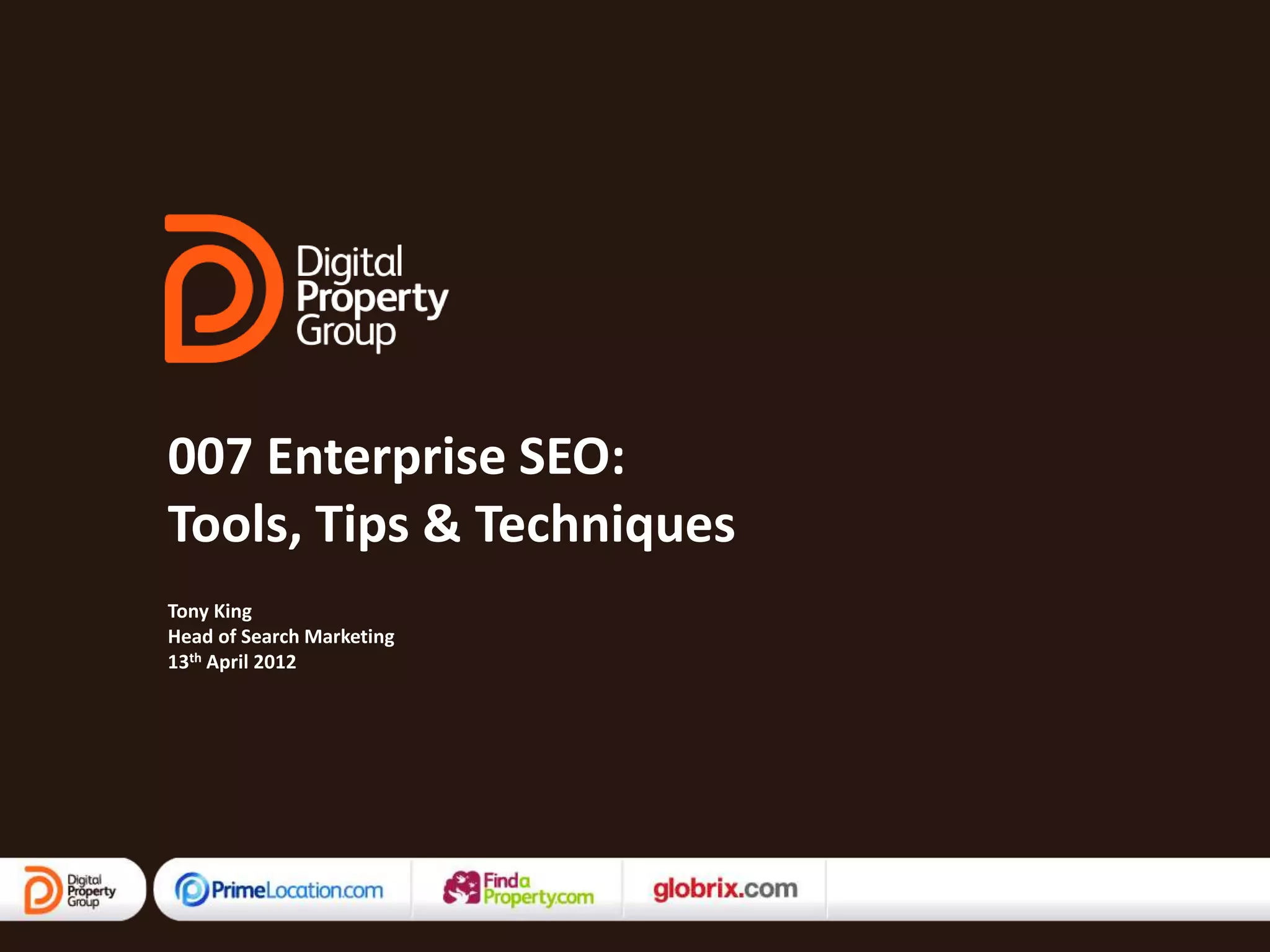 007 Tools Tips & Techniques | PPT