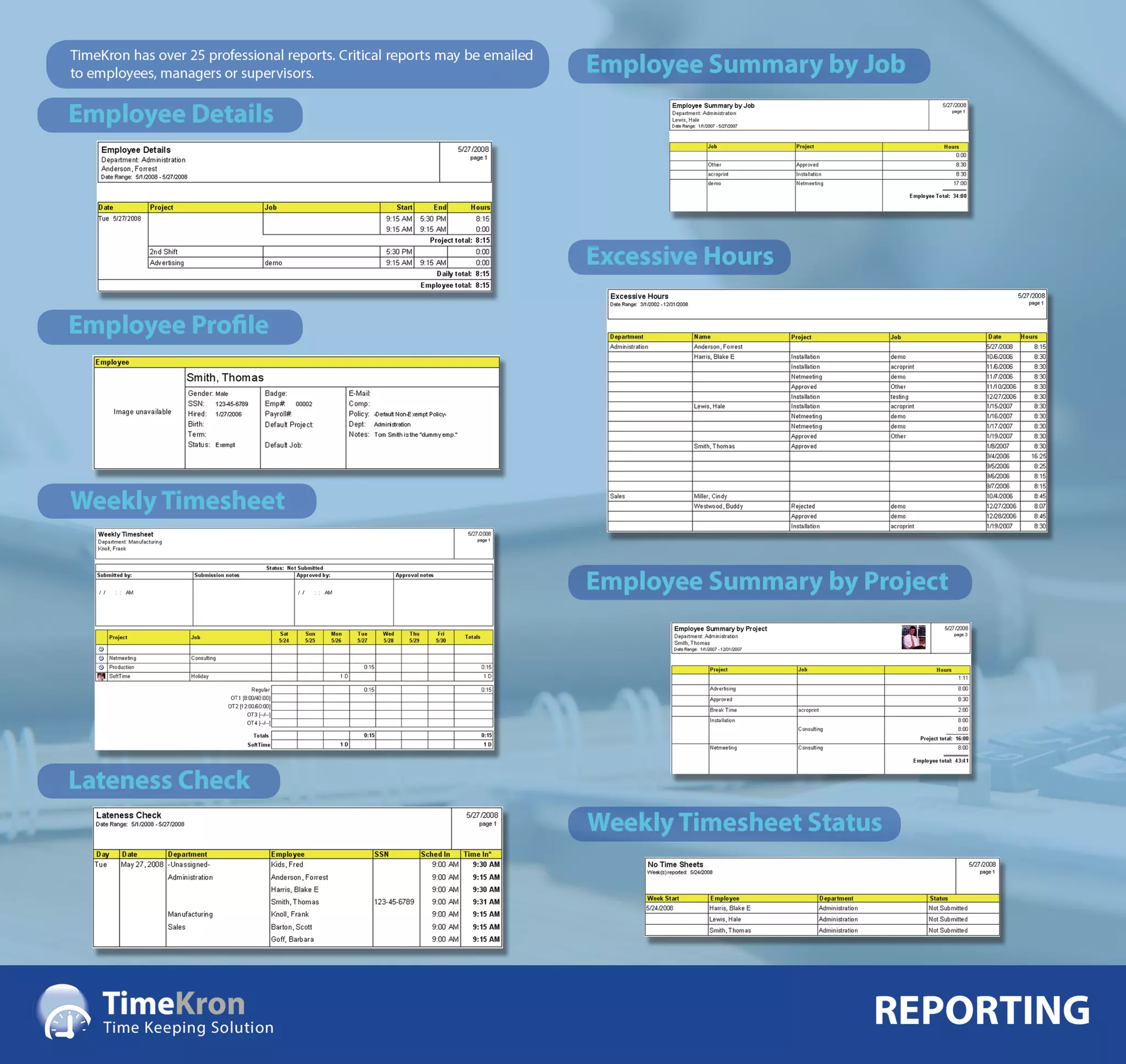 TimeKron - Time Keeping Software Brochure | PDF