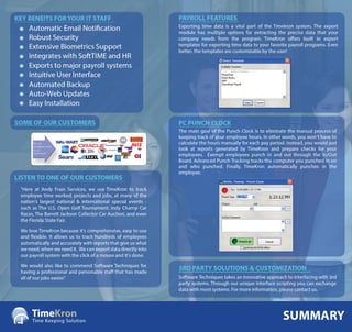 TimeKron - Time Keeping Software Brochure | PDF