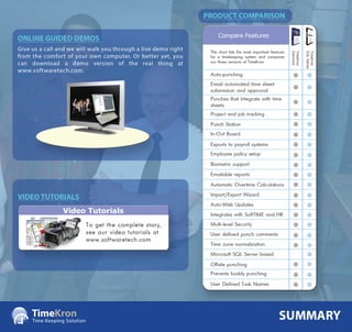 TimeKron - Time Keeping Software Brochure | PDF
