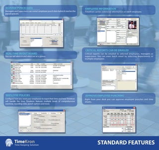 TimeKron - Time Keeping Software Brochure | PDF
