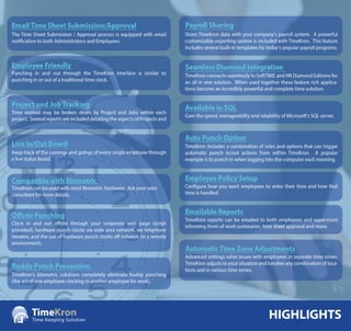 TimeKron - Time Keeping Software Brochure | PDF