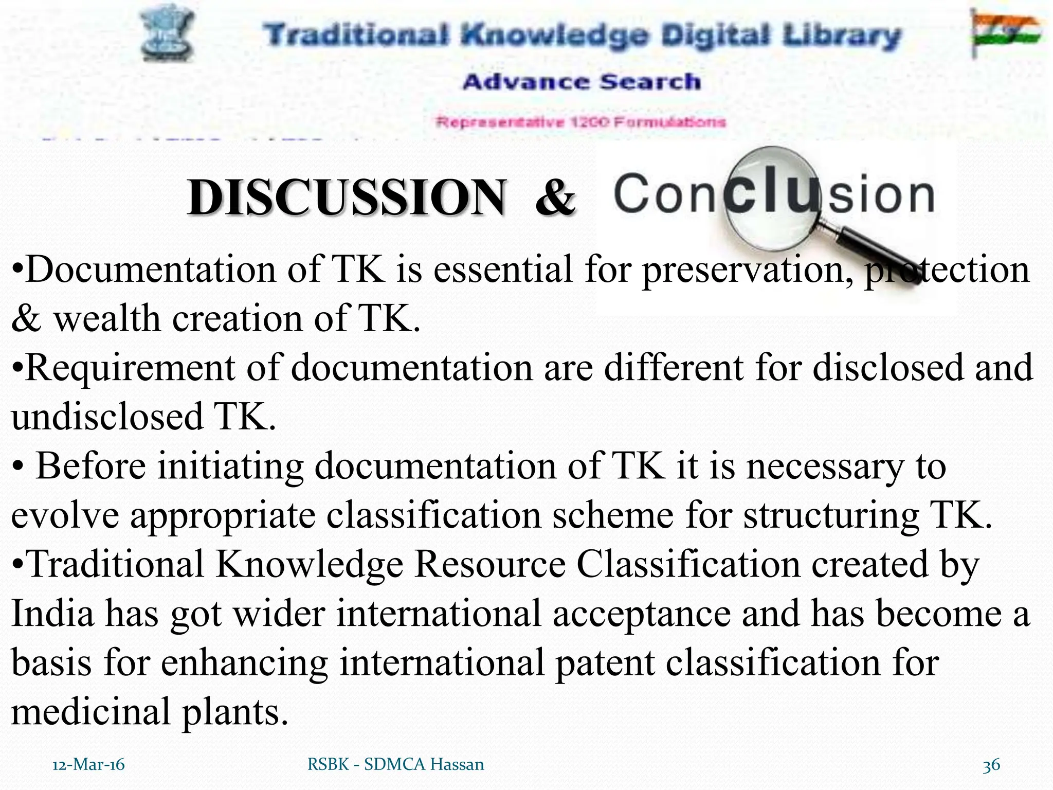 Traditional Knowledge Digital Library-TKDL | PDF