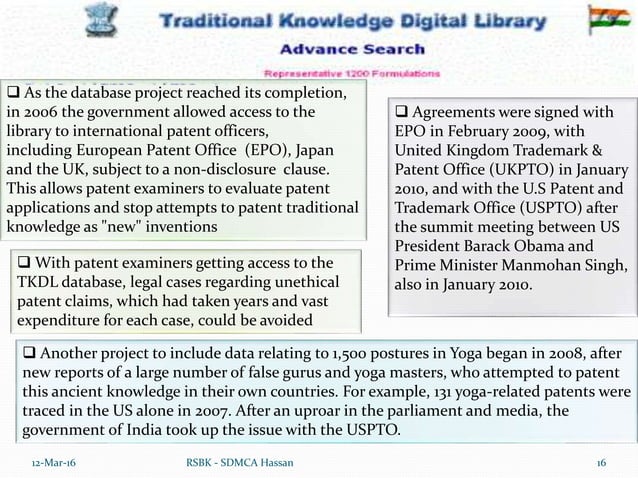 Traditional Knowledge Digital Library-TKDL | PDF | Databases | Computer ...
