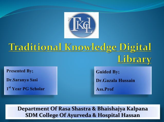 Traditional Knowledge Digital Library-TKDL | PDF | Databases | Computer ...