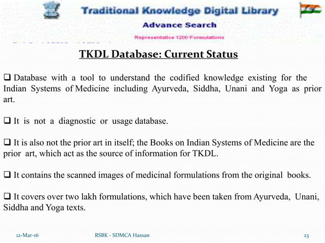 Traditional Knowledge Digital Library-TKDL | PDF | Databases | Computer ...