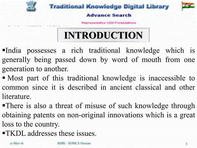 Traditional Knowledge Digital Library-TKDL | PDF | Databases | Computer ...