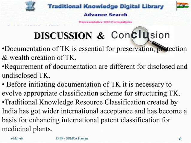 Traditional Knowledge Digital Library-TKDL | PDF | Databases | Computer ...
