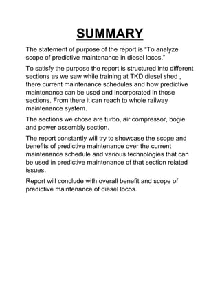 Tughlakabad Diesel Shed Training Report | PDF