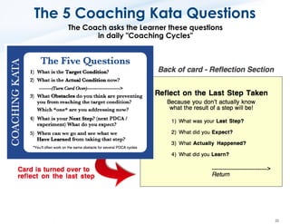 Toyota Kata How to Use the Key Improvement Kata Forms | PPT