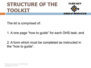 Turn Key Group Services - OHS Toolkit | PPT