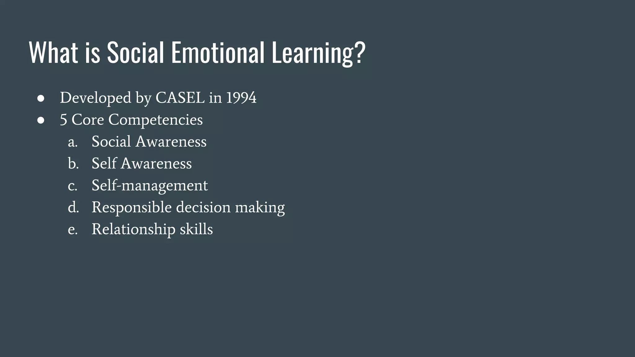Social Emotional Learning in the Classroom | PPTX