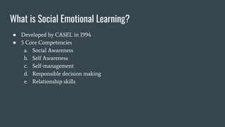 Social Emotional Learning in the Classroom | PPTX