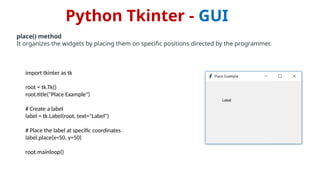 tkinterpptxguipythonImport it is named ‘tkinter | PPTX