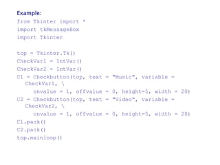 tkinter final ppt.ppt | Programming Languages | Computing