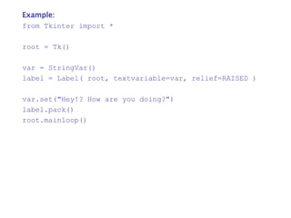tkinter final ppt.ppt | Programming Languages | Computing