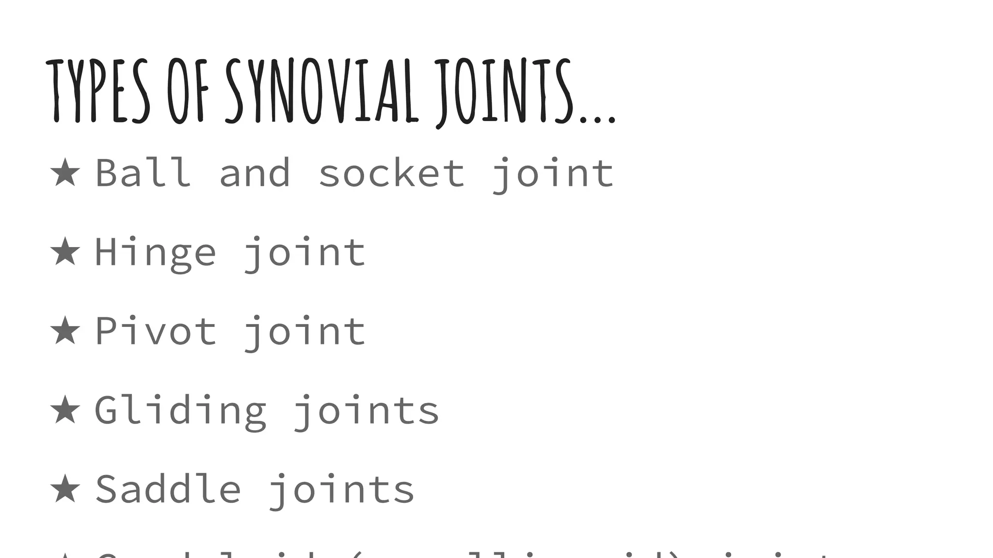 Types of skeletal joints in the human body | PPT