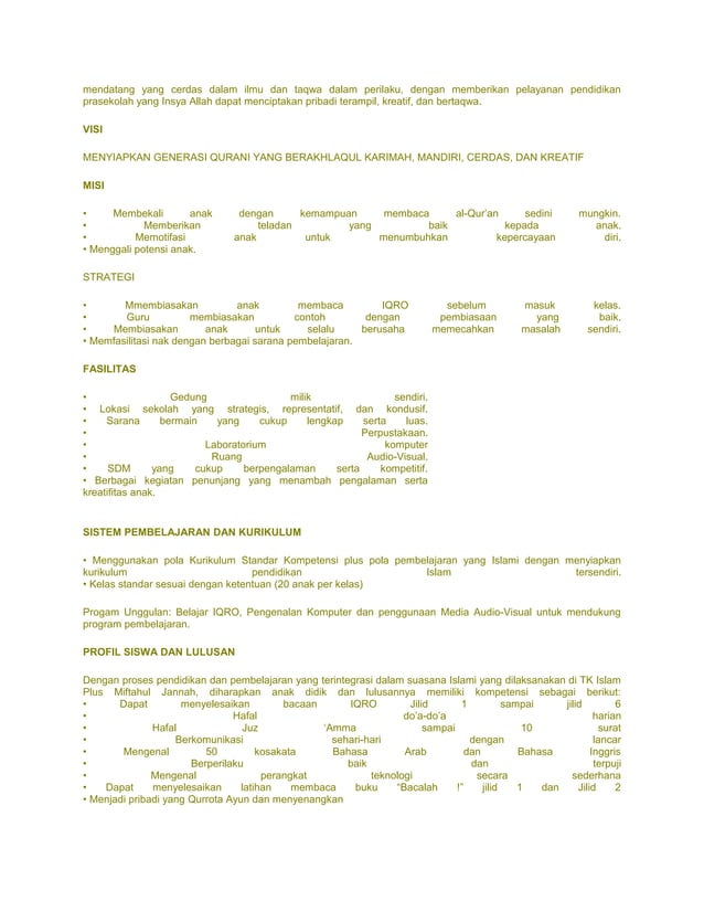 Tk miftahul jannah | PDF